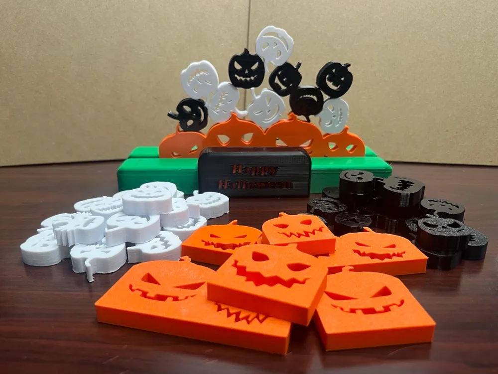 Punk'n Pil'n - A Halloween stack and balance game - Free 3D Print Model ...