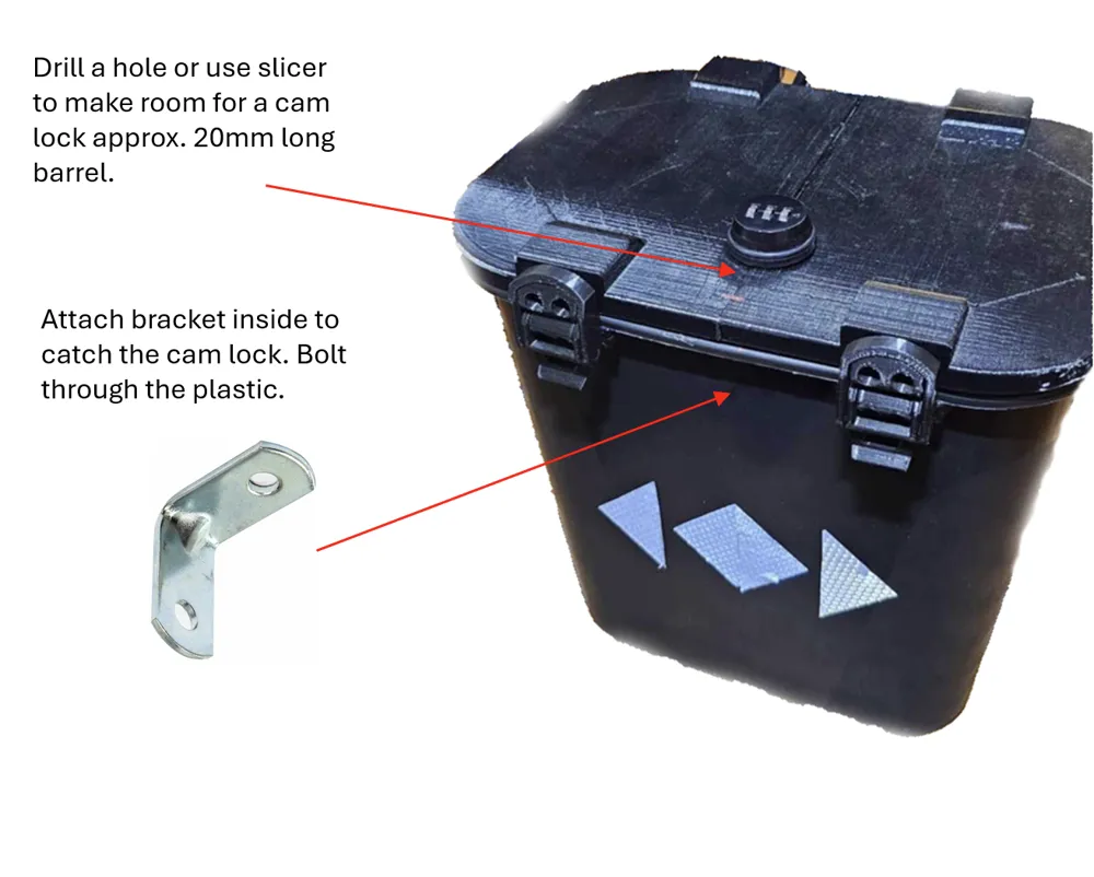 Hard Shell Waterproof Lockable Bike Pannier by MrNedwab - MakerWorld