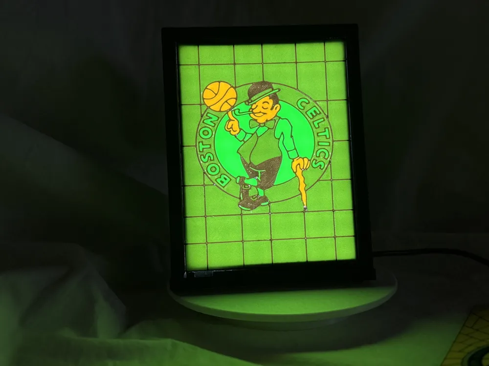 Boston Celtics light (swappable glass) - Free 3D Print Model - MakerWorld