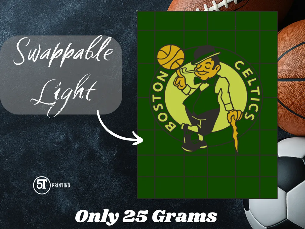 Boston Celtics light (swappable glass) - Free 3D Print Model - MakerWorld