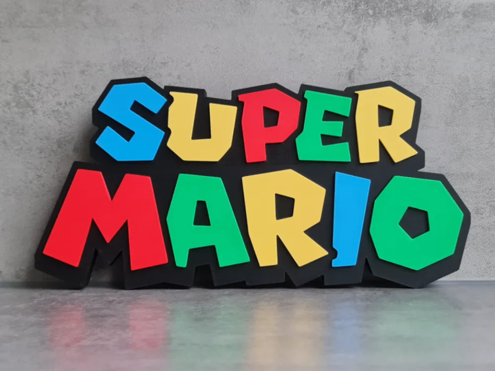 Super Mario Logo - Free 3D Print Model - MakerWorld