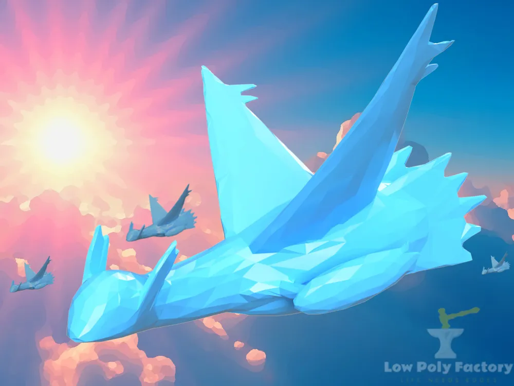Low-Poly Latios (Pokemon) by Low Poly Factory - MakerWorld