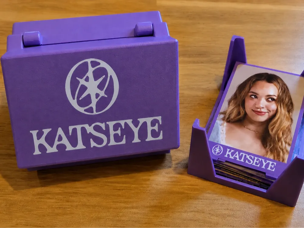 KATSEYE Photocard Box Display Stand - Free 3D Print Model - MakerWorld