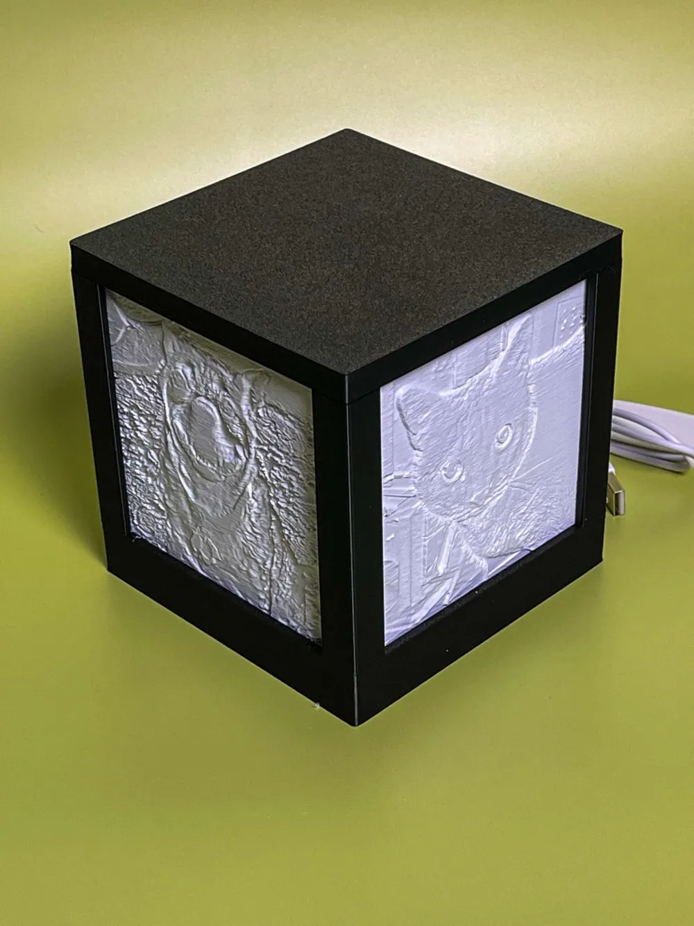 V2 - Wood Light - 110mm Lithophane Cube Frame - Free 3D Print Model ...