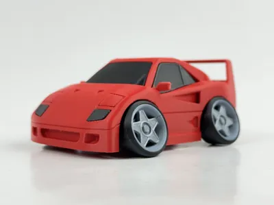 Tooned Ferrari F40 - Free 3D Print Model - MakerWorld