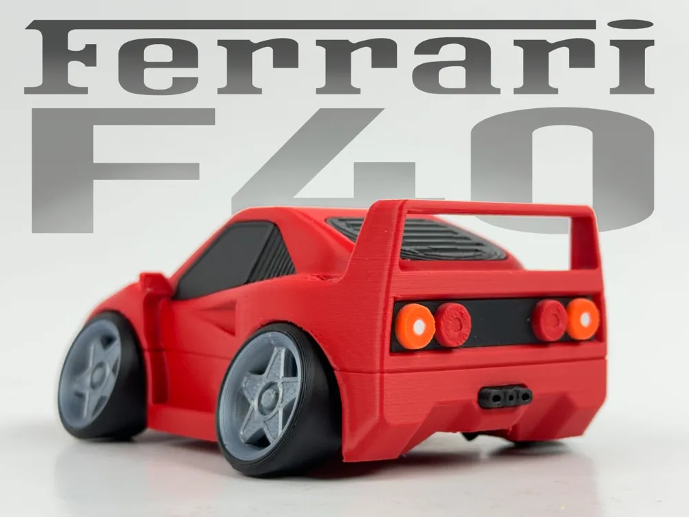 Tooned Ferrari F40 by soarpix MakerWorld: Download Free 3D Models