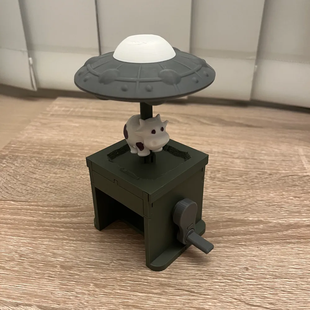UFO Automata (Flying sauce abducting cow mechanical toy) by CoolBeans ...