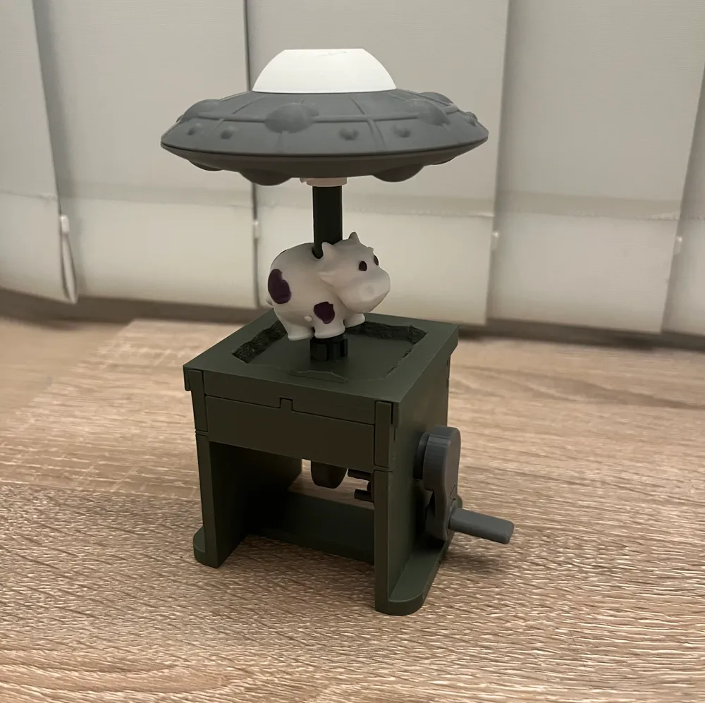UFO Automata (Flying sauce abducting cow mechanical toy) by CoolBeans ...