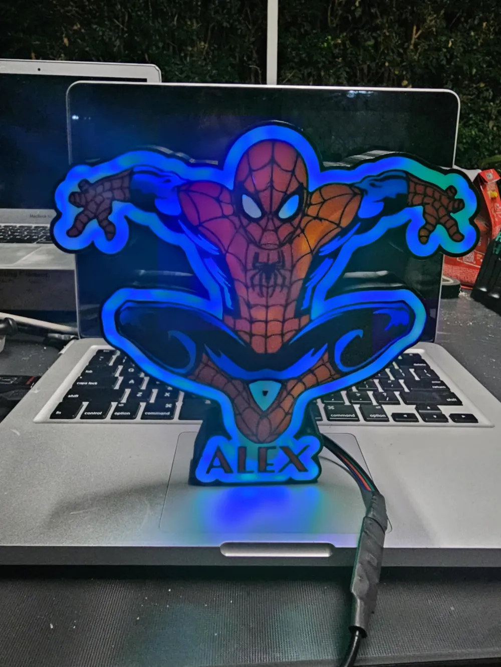 Spiderman with name Lightbox by J.Trognot MakerWorld: Download Free 3D ...