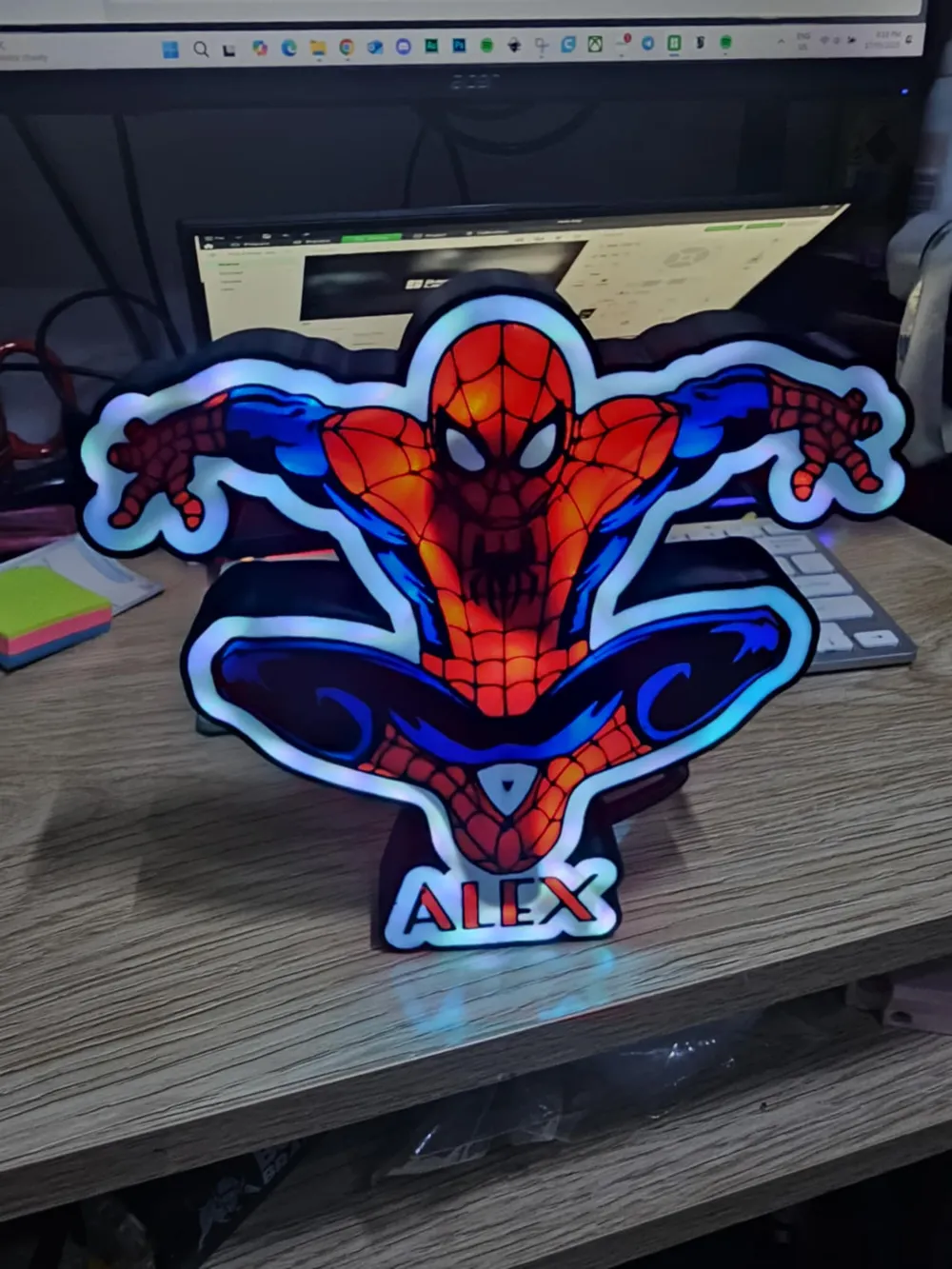 Spiderman with name Lightbox by J.Trognot MakerWorld: Download Free 3D Models