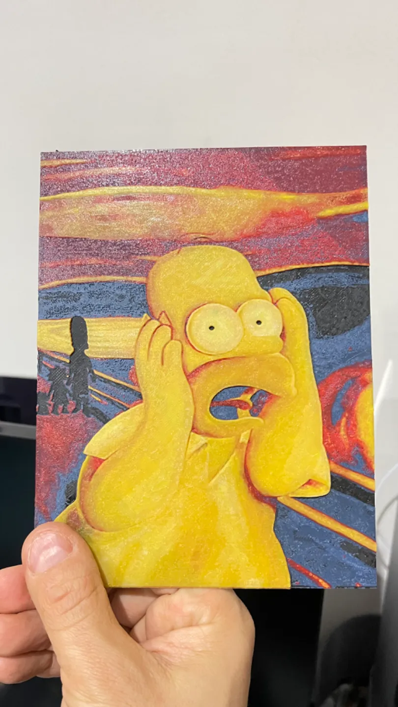 homer Simpson munch hueforge by Tala16 - MakerWorld