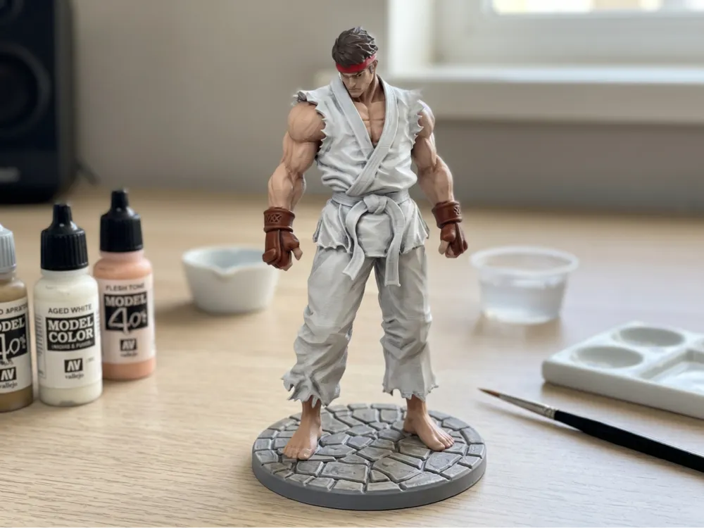 Ryu - Street Fighter Classic Warrior Statue - Free 3D Print Model ...