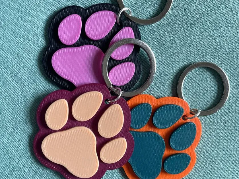 Dog paw keychain by edgar.pusklevic MakerWorld: Download Free 3D Models