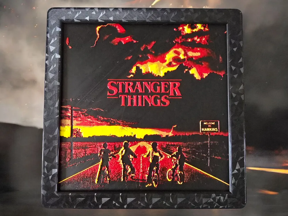 Stranger things inspired hueforge Picture Canvas - Free 3D Print Model ...