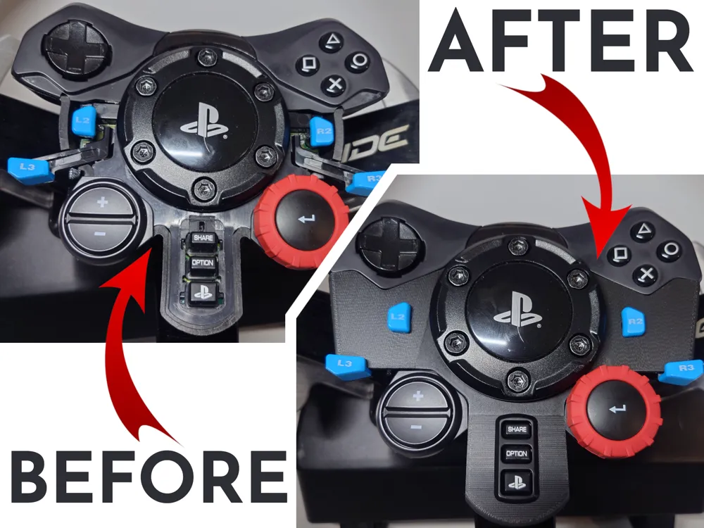 Logitech G29/G923/G920/G293 Faceplate/Button Plate by pjaspinski ...