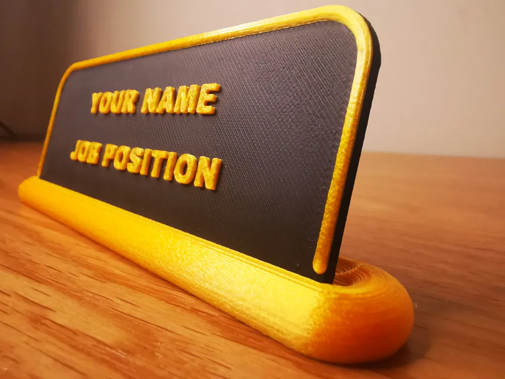 Personalized Name Plate for Office Desk - Free 3D Print Model - MakerWorld