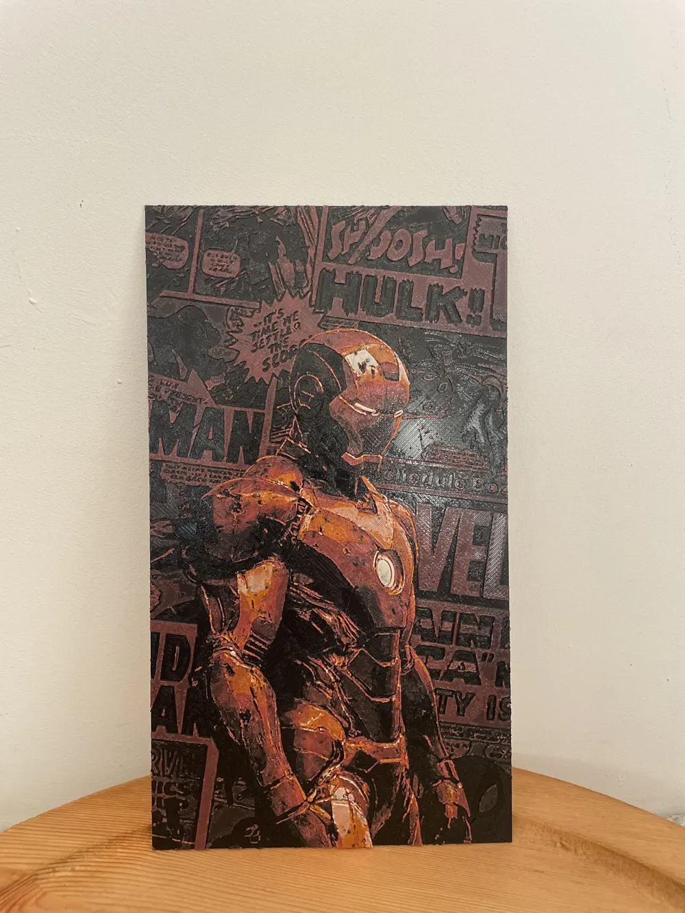 Iron Man with Comic Panels — HueForge Wall Art - Free 3D Print Model ...
