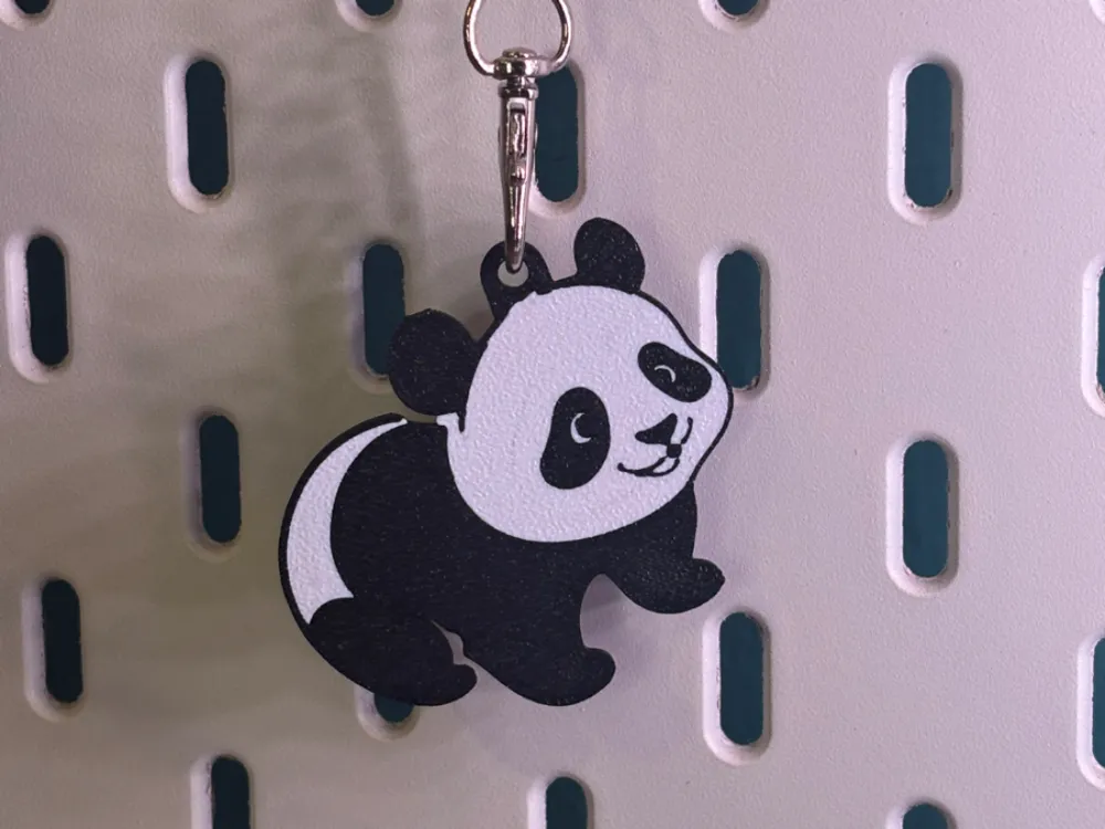 Cute compact panda keychain - Free 3D Print Model - MakerWorld