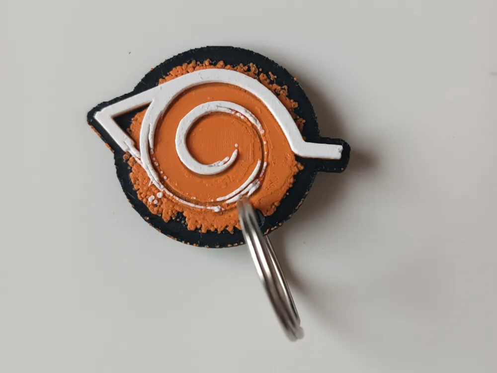 Naruto Leaf Village Keychain HueForge by Cubed - MakerWorld