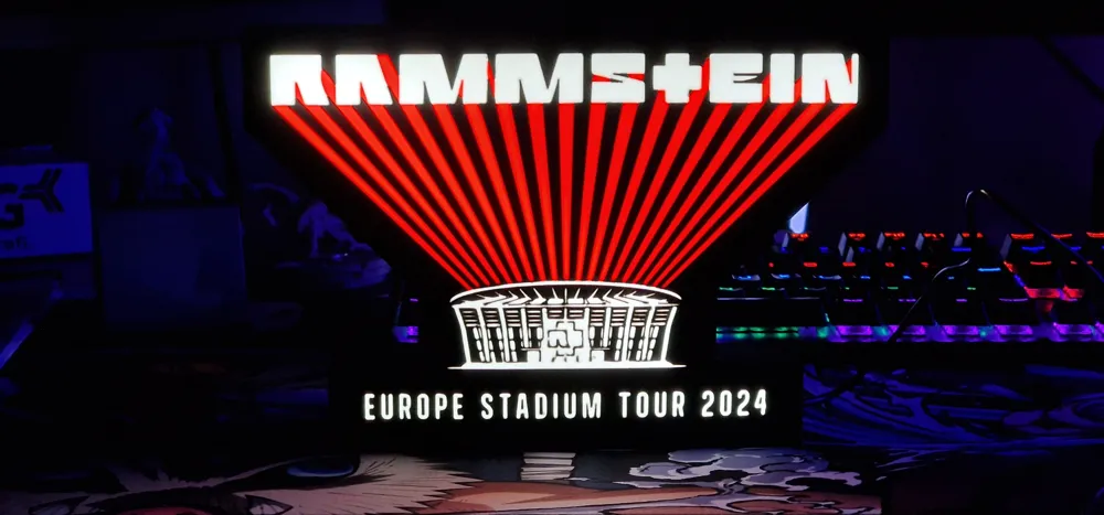Rammstein Europe Stadium Tour 2024 Lightbox LED Lamp by Nico91 - MakerWorld