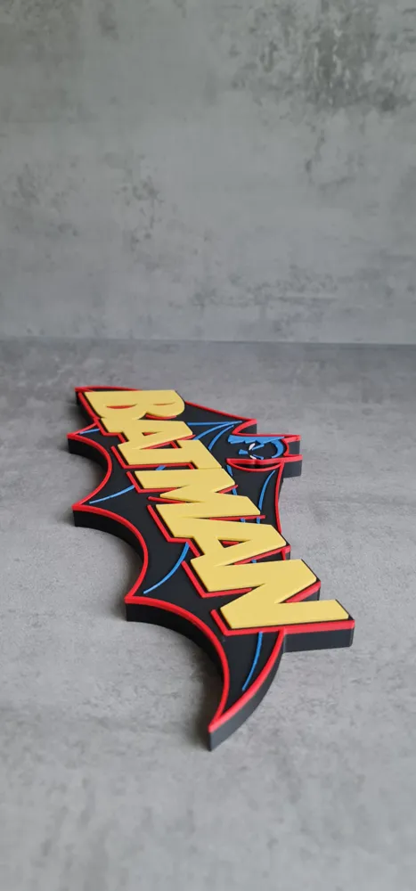 Batman Comic figure Logo / Sign - Free 3D Print Model - MakerWorld