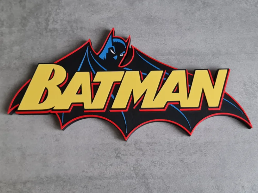 Batman Comic figure Logo / Sign - Free 3D Print Model - MakerWorld