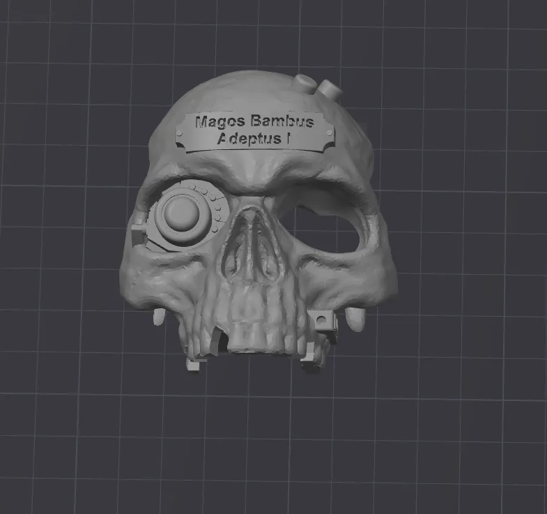 Portada frontal Calavera servo A1 40k V1 por Evasive_Brain MakerWorld: Descarga Modelos 3D Gratuitos