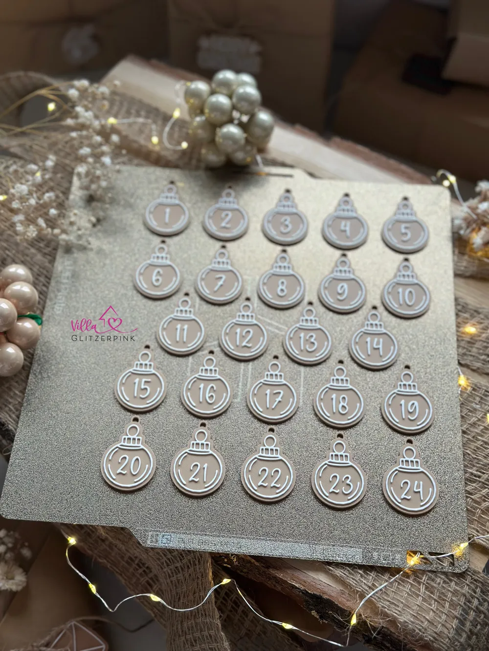 Advent Calendar Numbers Pendant Christmas Bauble - Free 3D Print Model ...