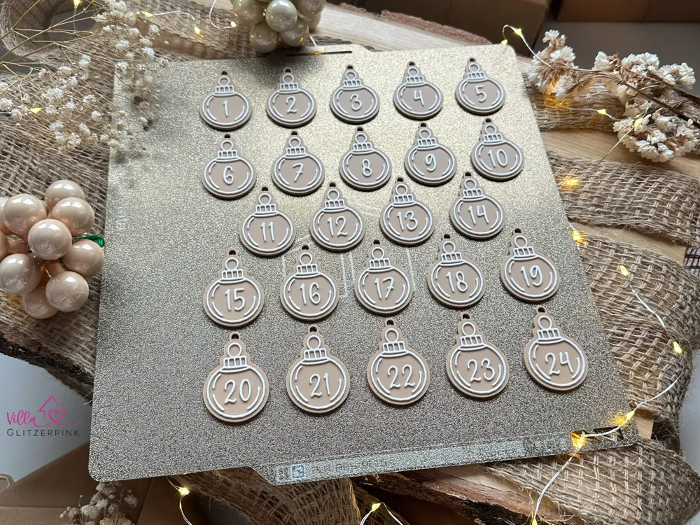 Advent Calendar Numbers Pendant Christmas Bauble - Free 3D Print Model ...