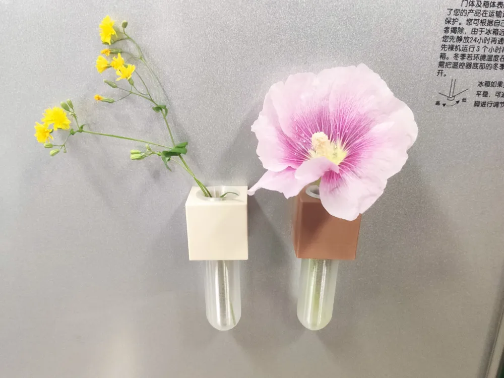 Refrigerator Magnet Flower Holder Refrigerator Magnet Vase/Refrigerator ...