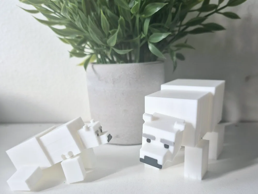 Minecraft polar bear articulated by Nismo3Dprint - MakerWorld