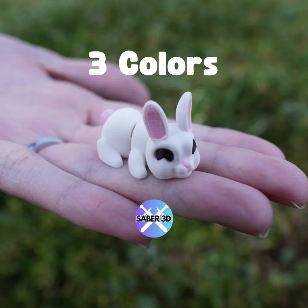 Mini Articulated Rabbit (With Bow Version) by Saber3D MakerWorld ...
