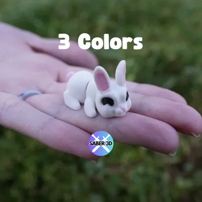 Mini Articulated Rabbit (With Bow Version) by Saber3D MakerWorld ...