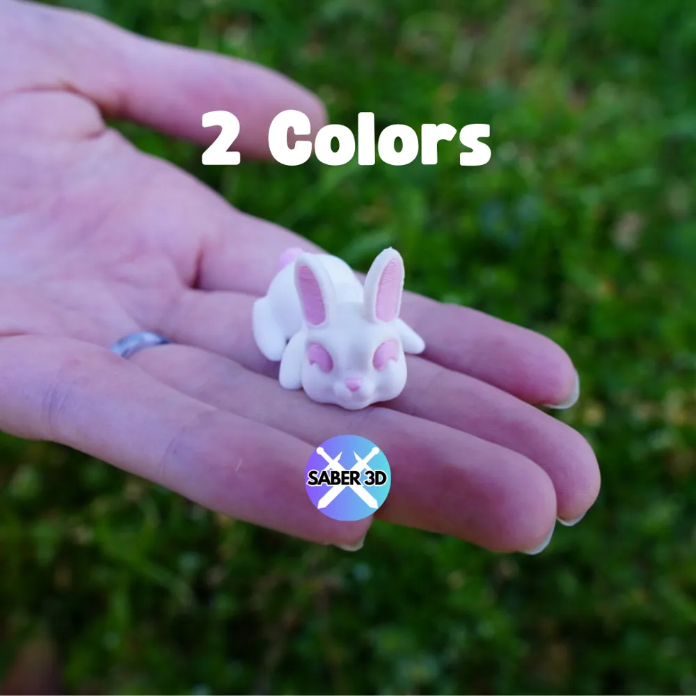 Mini Articulated Rabbit (With Bow Version) by Saber3D MakerWorld ...