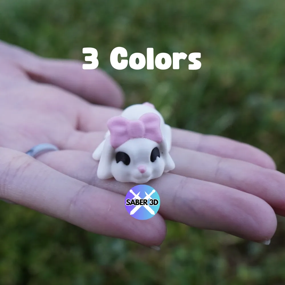 Mini Articulated Rabbit (With Bow Version) by Saber3D MakerWorld ...