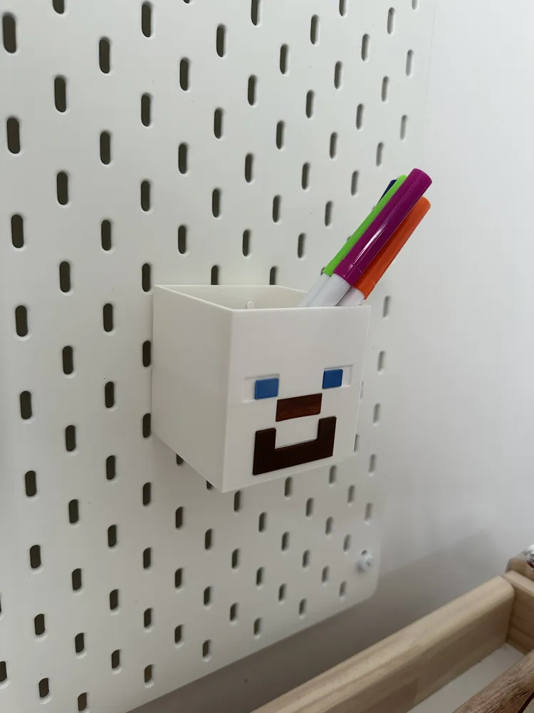 IKEA Skadis Minecraft Steve Box/Planter (no AMS) - Free 3D Print Model ...