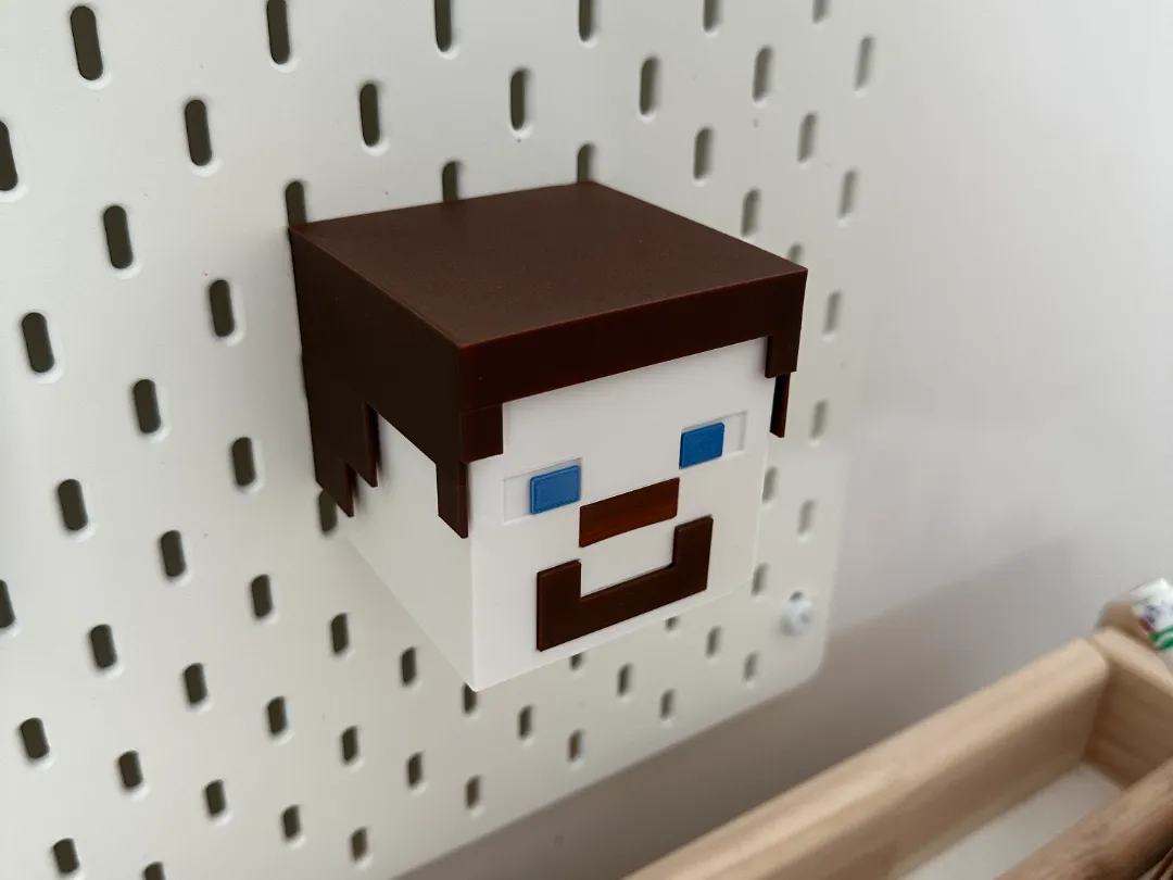 IKEA Skadis Minecraft Steve Box/Planter (no AMS) - Free 3D Print Model ...