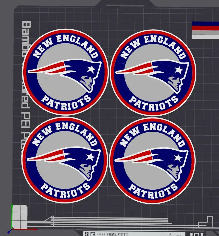 New England Patriots Coaster NFL Football by 3DMetalCave - MakerWorld