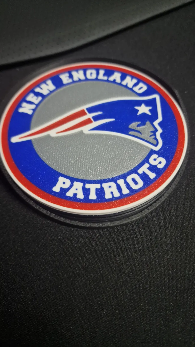 New England Patriots Coaster NFL Football by 3DMetalCave - MakerWorld