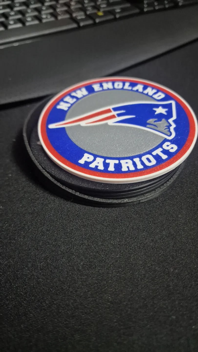 New England Patriots Coaster NFL Football by 3DMetalCave - MakerWorld