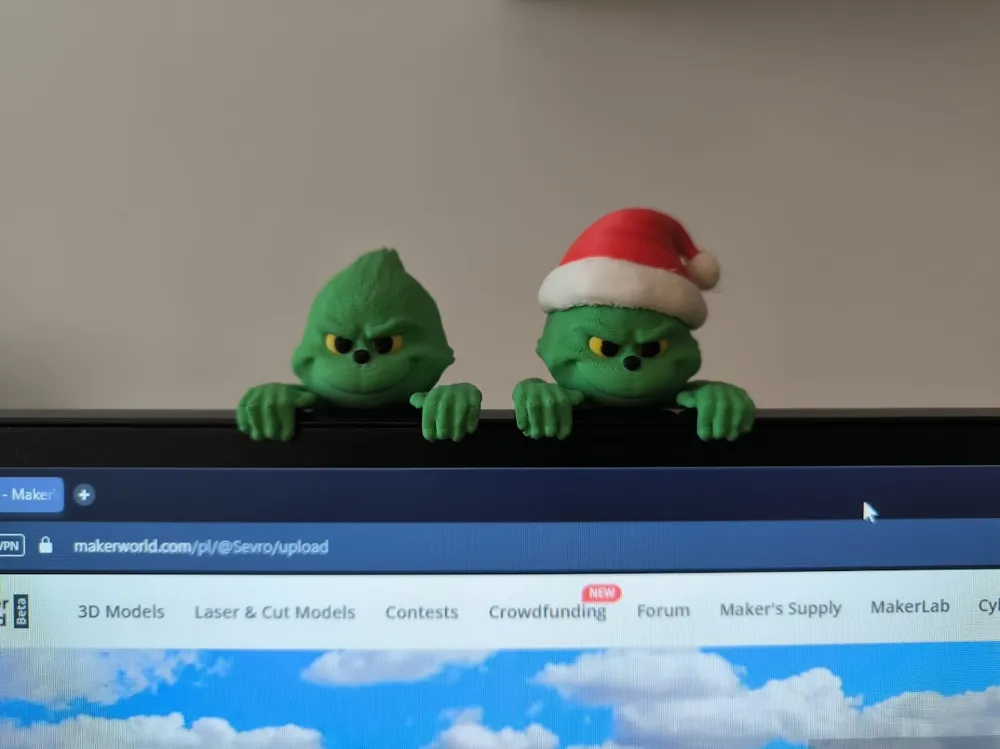 Grinch de Monitor - Modelo de impresión 3D gratuito - MakerWorld