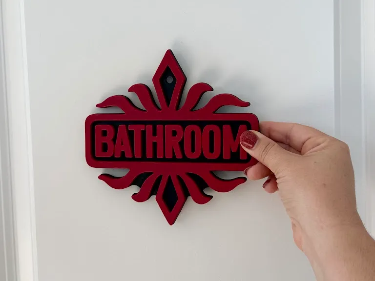 Bathroom Sign - Art Deco - Free 3D Print Model - MakerWorld