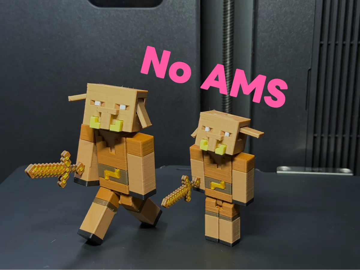 Minecraft Piglin no AMS - Free 3D Print Model - MakerWorld