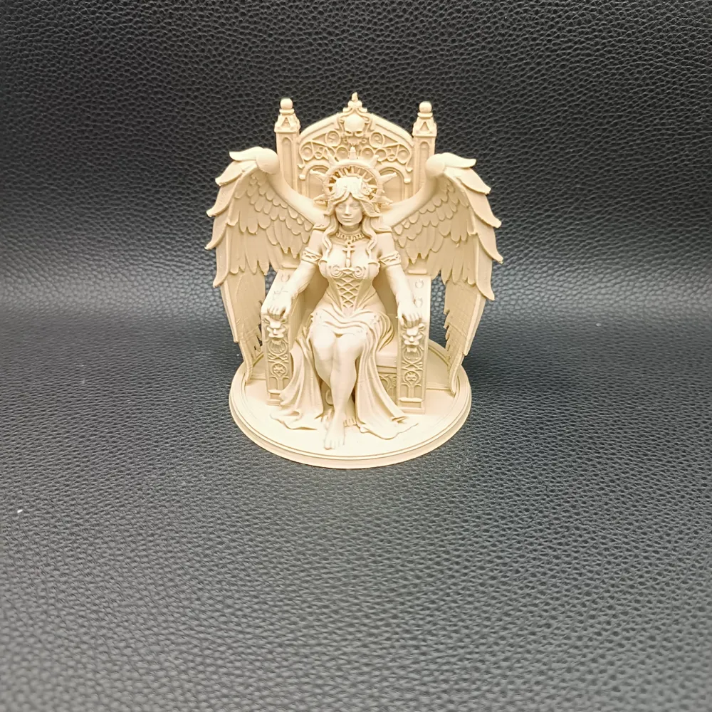 Celestial Empress – Winged Angel on Gothic Throne - Free 3D Print Model ...