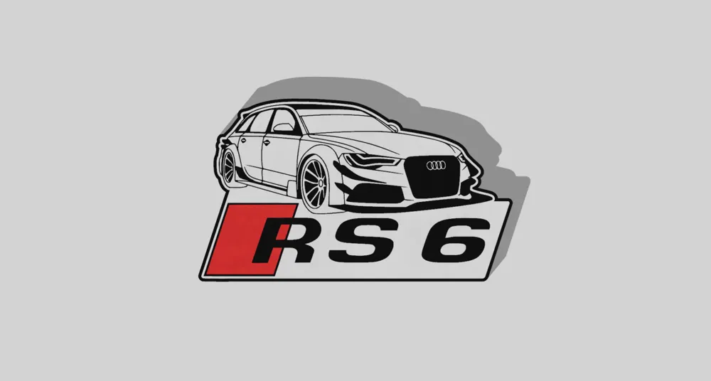 AUDI RS6 3D lightbox by RTRIGO3D - MakerWorld