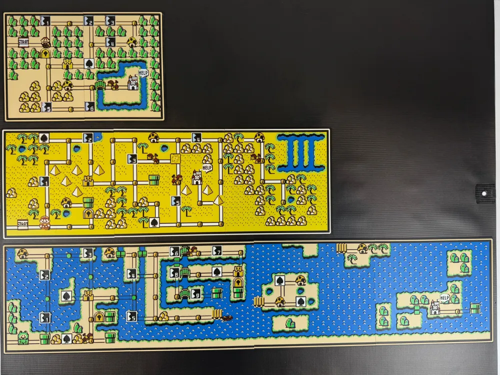 Super Mario 3 - World 2 Map - Multi-panel 600x200 - Free 3D Print Model ...