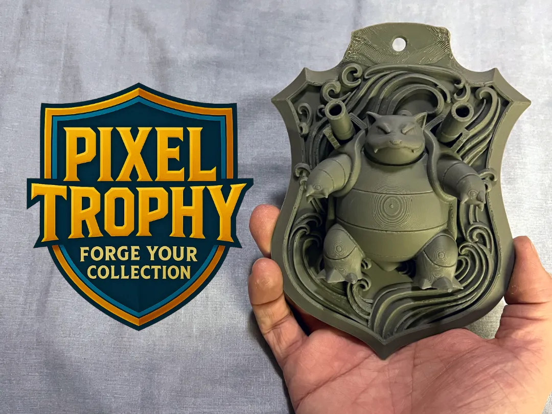 Pixel Trophy – Blastoise (Pokémon) - Free 3D Print Model - MakerWorld