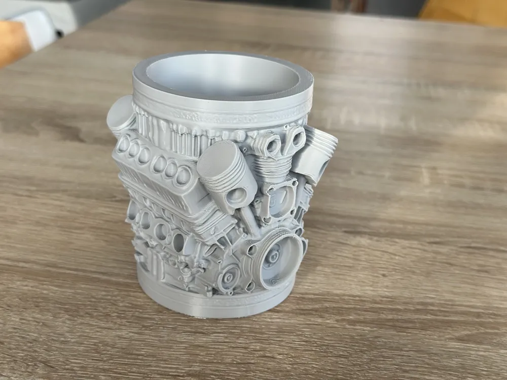 Engine pencil holder - Free 3D Print Model - MakerWorld
