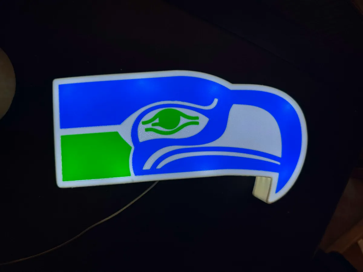 Seahawks Throwback Lightbox - Free 3D Print Model - MakerWorld