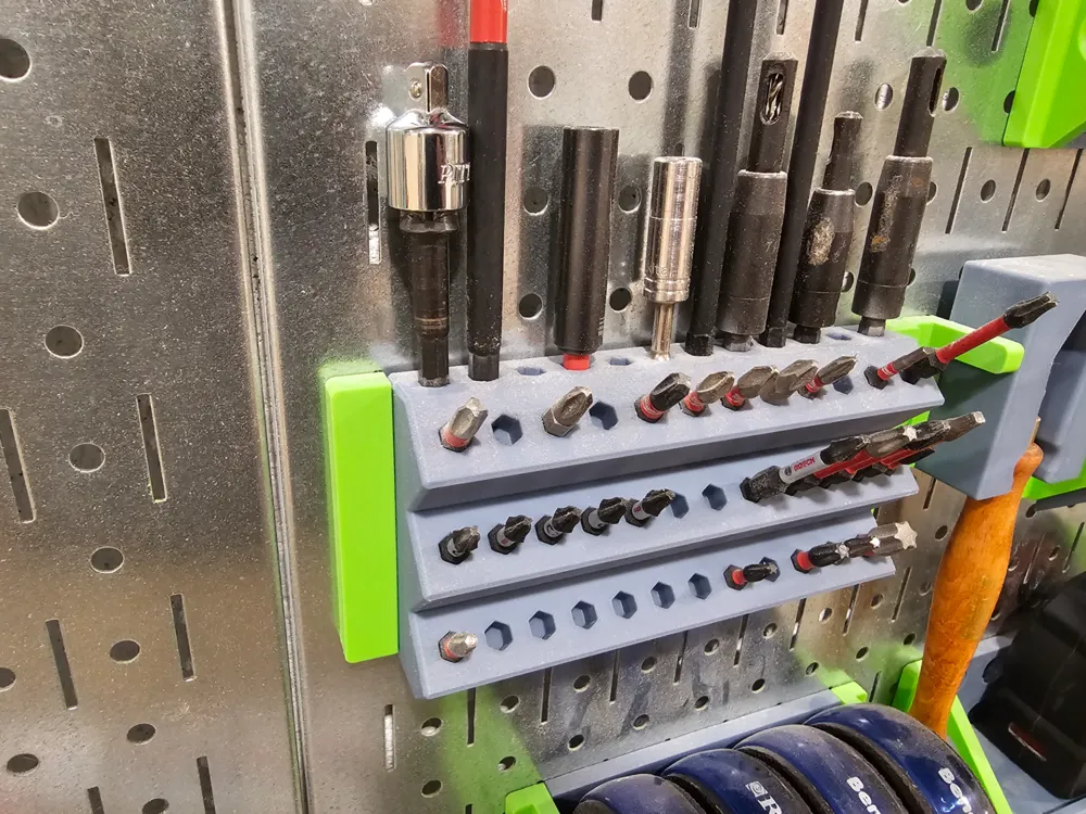 driver bit holders for wall control by Oclure - MakerWorld
